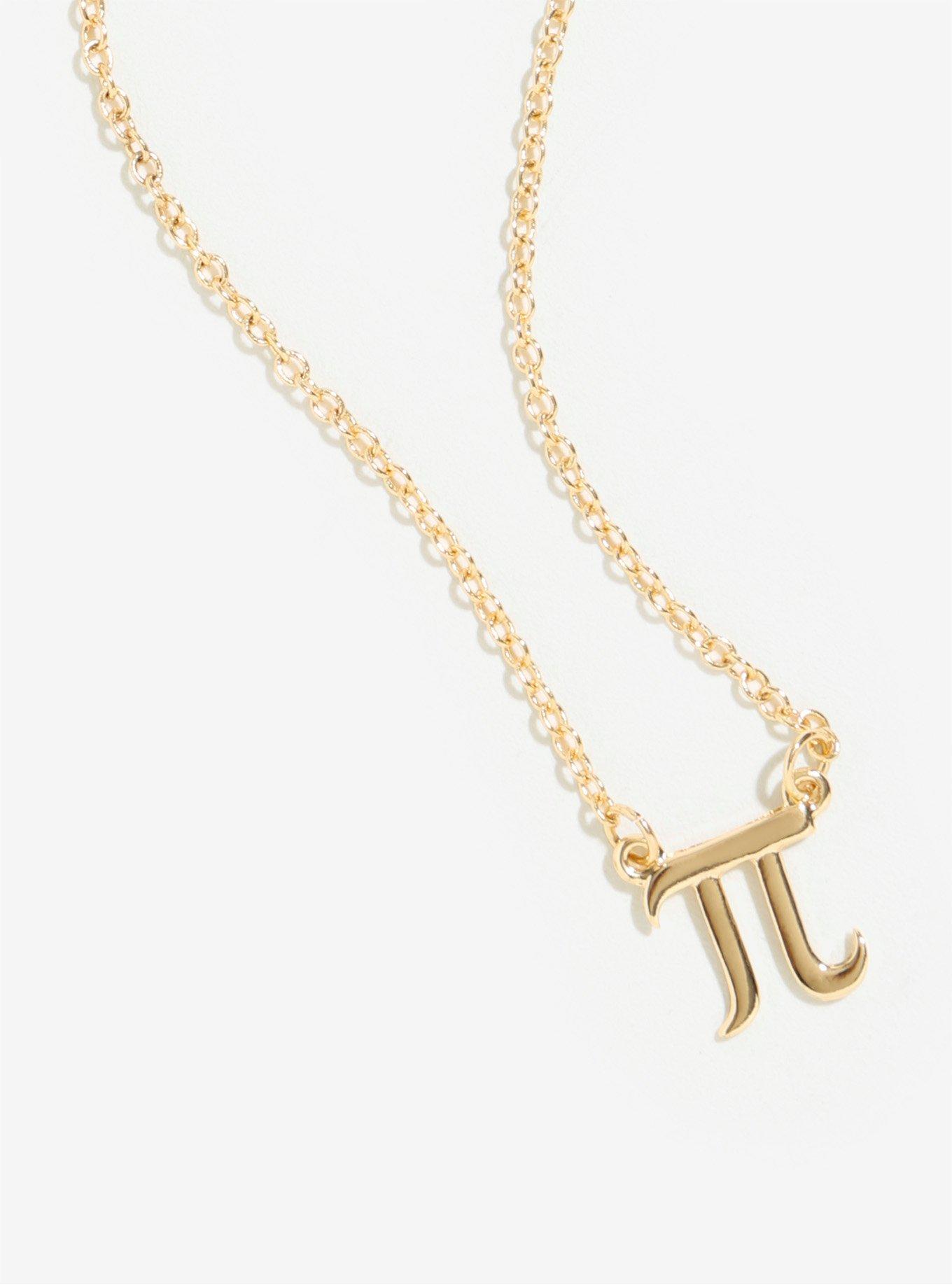 Pi Symbol 14K Gold Plated Necklace | BoxLunch