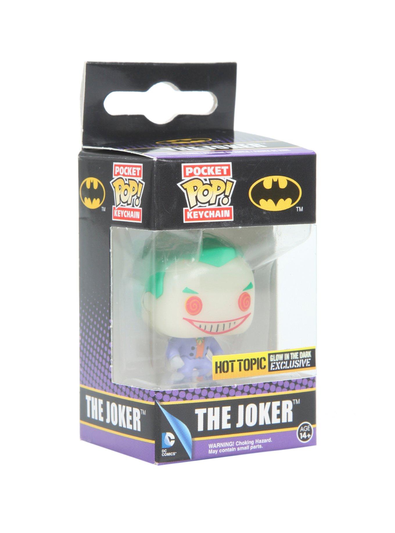 Funko DC Comics Pocket Pop! The Joker Glow-In-The-Dark Key Chain Hot ...