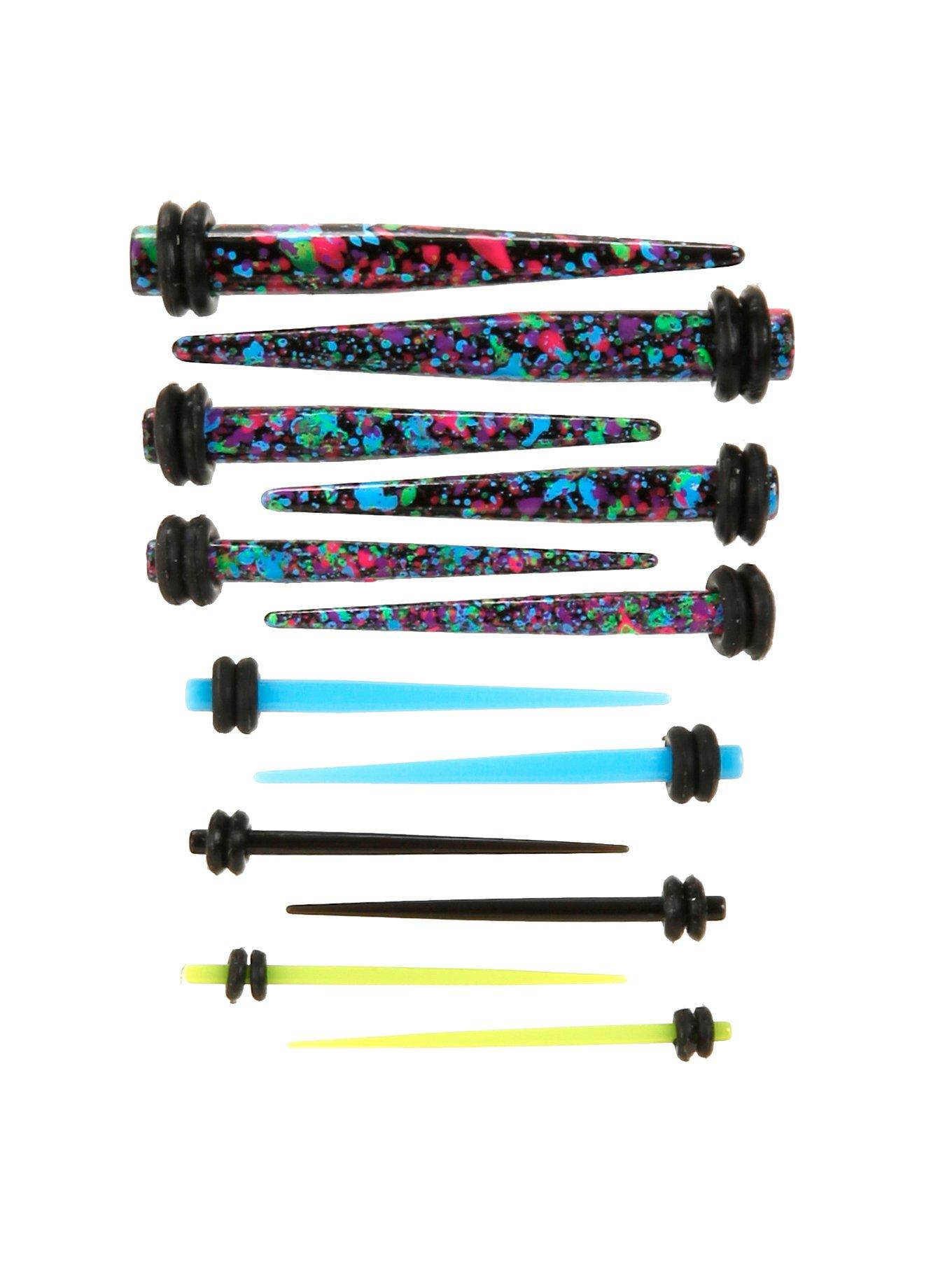 Neon Splatter Taper Kit 14G - 4G | Hot Topic