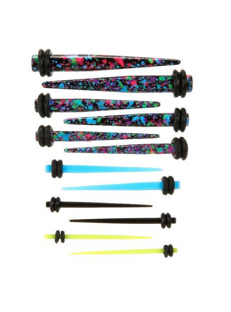 Neon Splatter Taper Kit 14G - 4G | Hot Topic