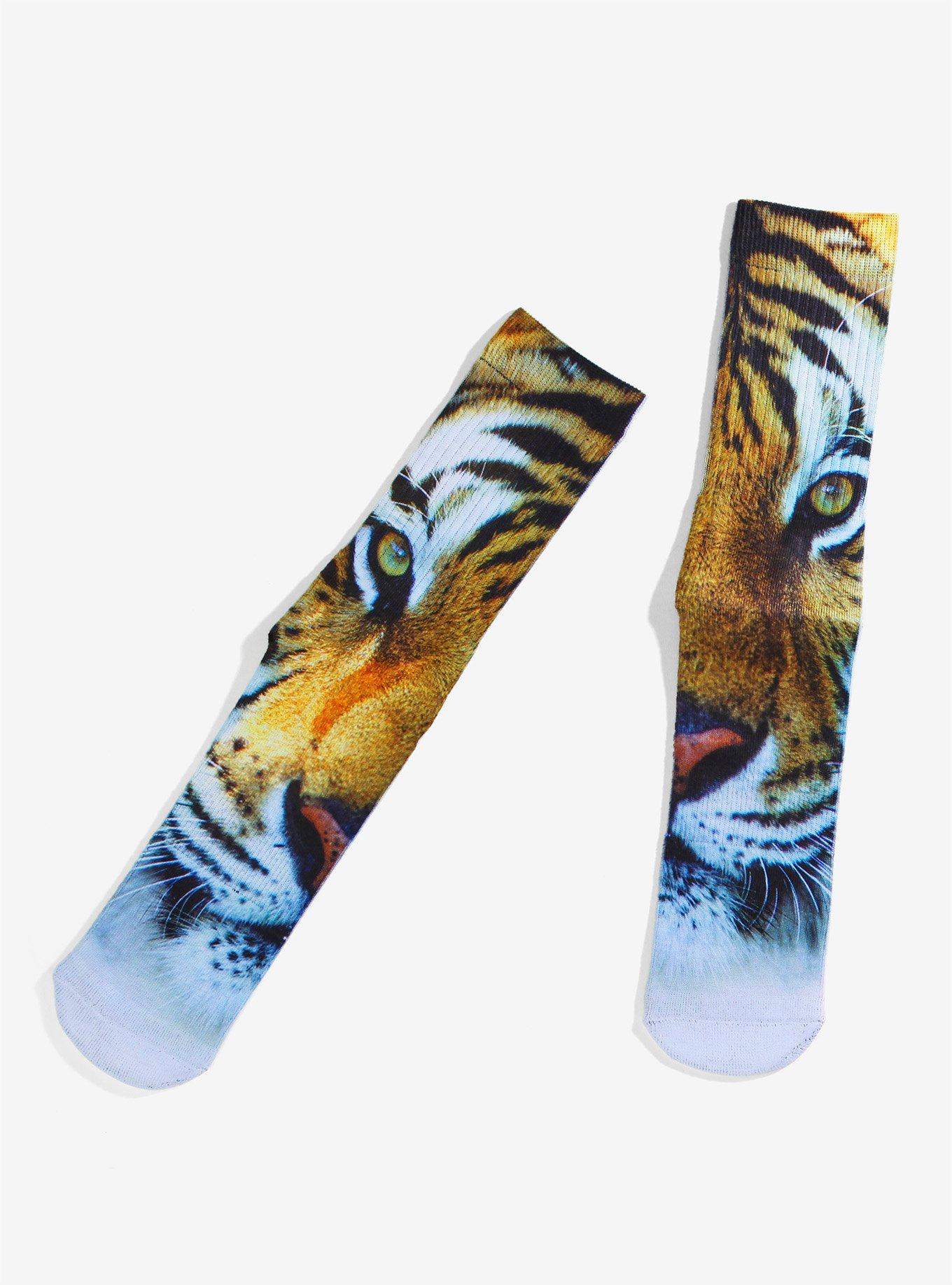 Tiger Face All-Over Print Socks | BoxLunch