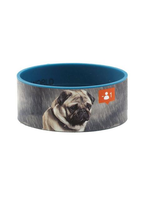 Unfriended Pug Rubber Bracelet | Hot Topic