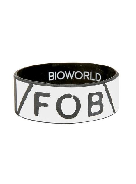 Fall Out Boy FOB Crown Rubber Bracelet | Hot Topic