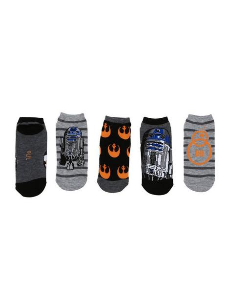 Star Wars BB-8 & R2-D2 No-Show Socks 5 Pair | Hot Topic