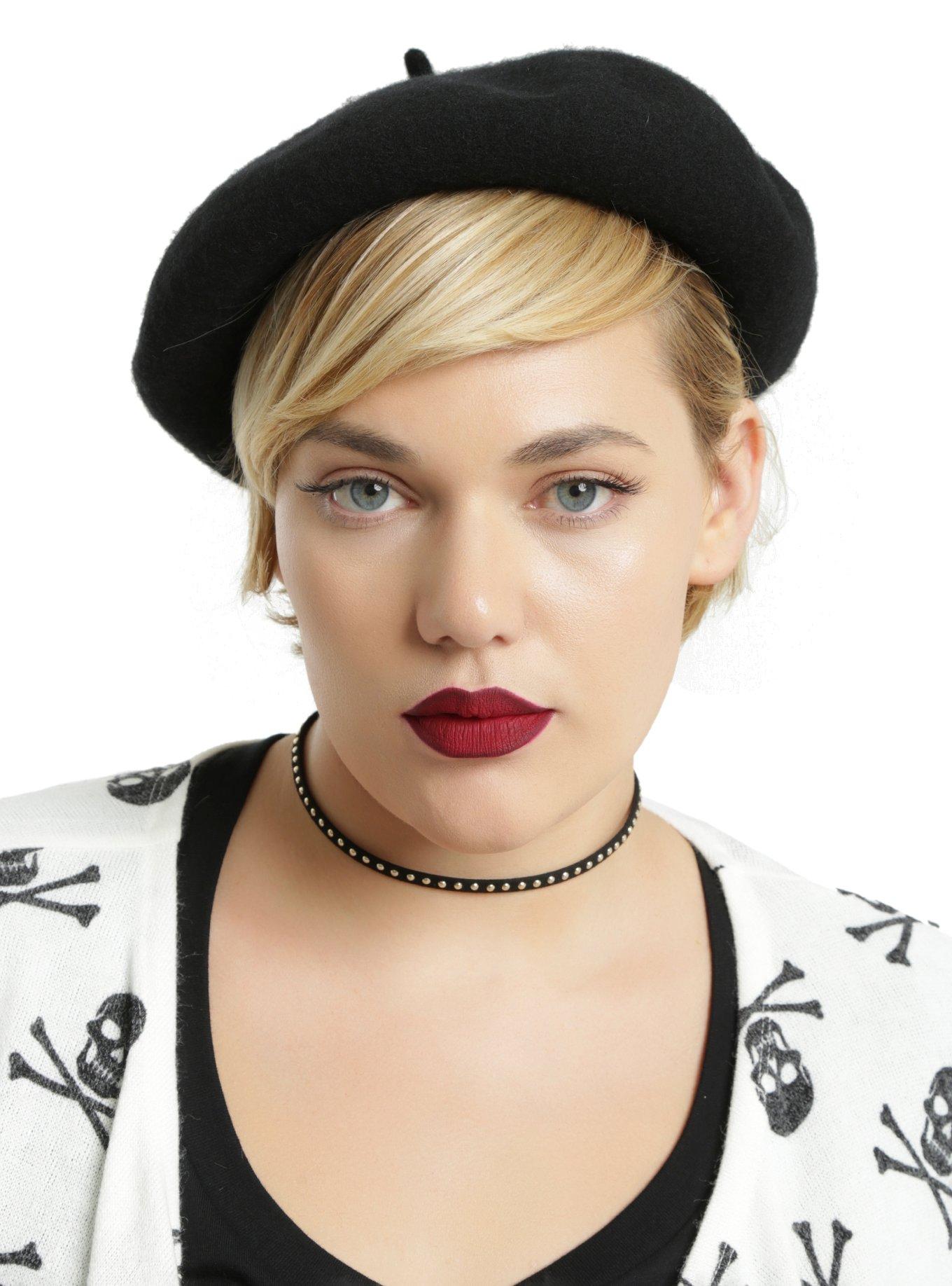 Black Wool Felt Beret | Hot Topic