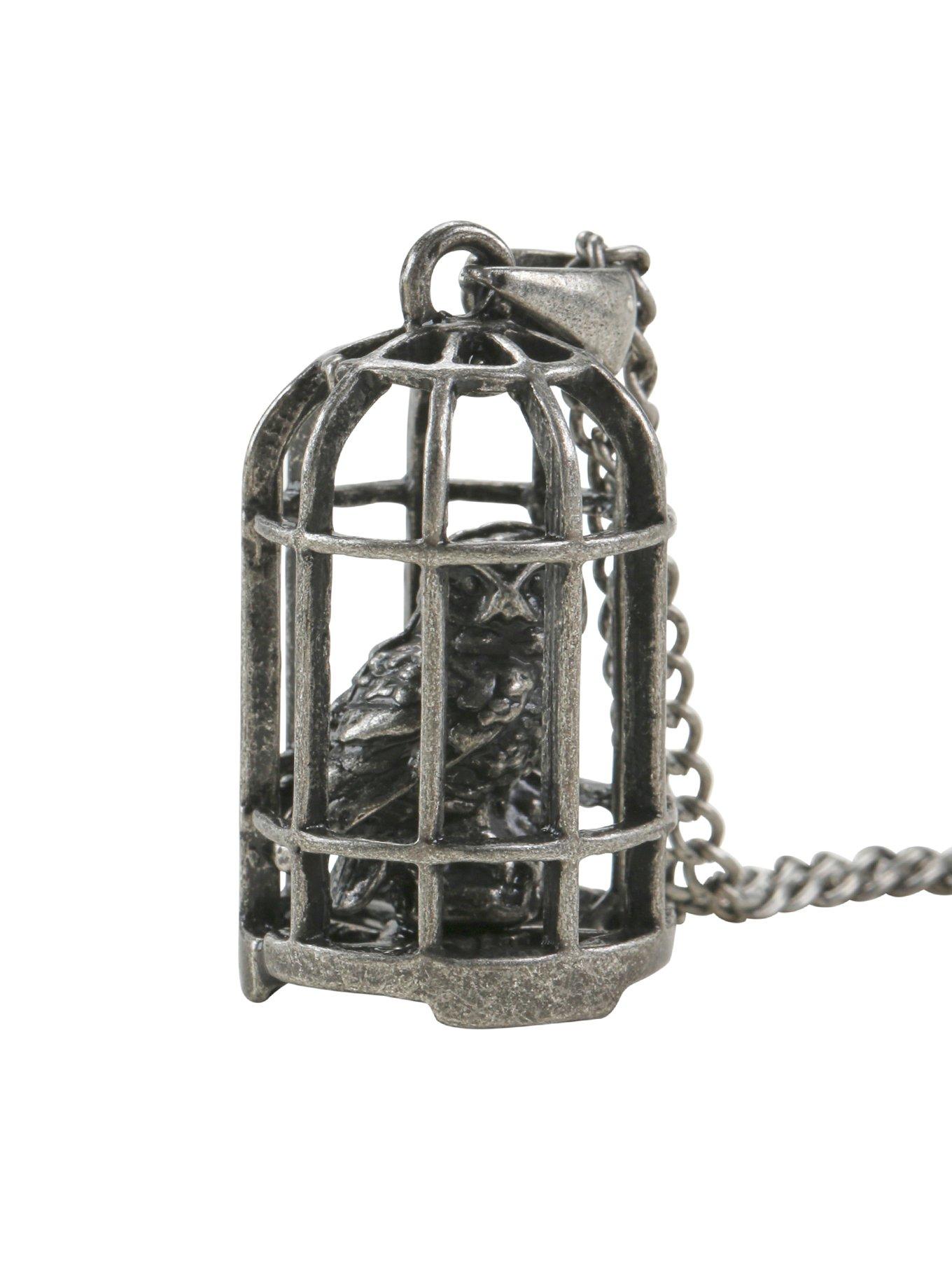 Harry Potter Hedwig In Cage Chain Necklace | Hot Topic