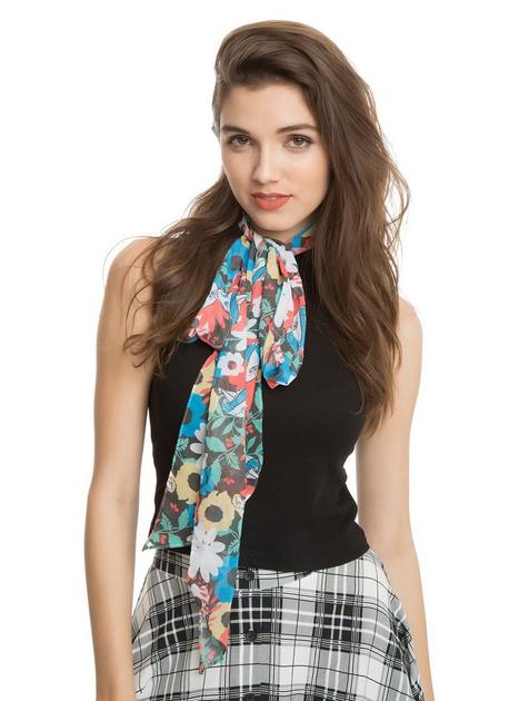 Disney Alice In Wonderland Floral Skinny Scarf | Hot Topic