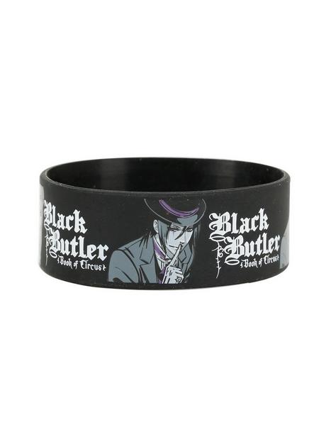 Black Butler: Book Of Circus Sebastian Rubber Bracelet | Hot Topic