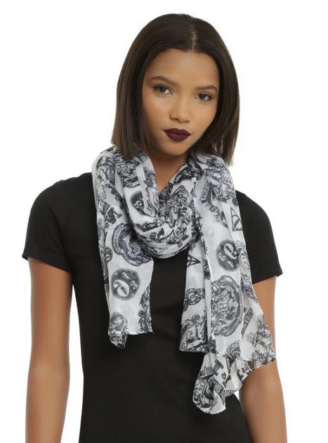 Harry Potter Toss Icons Oblong Scarf | Hot Topic