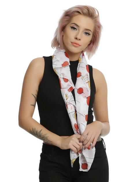 Lucky Cat Oblong Scarf | Hot Topic