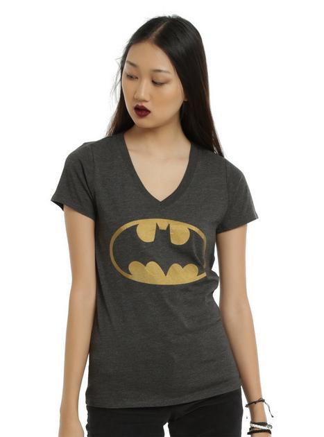 DC Comics Batman Gold Logo Girls T-Shirt | Hot Topic