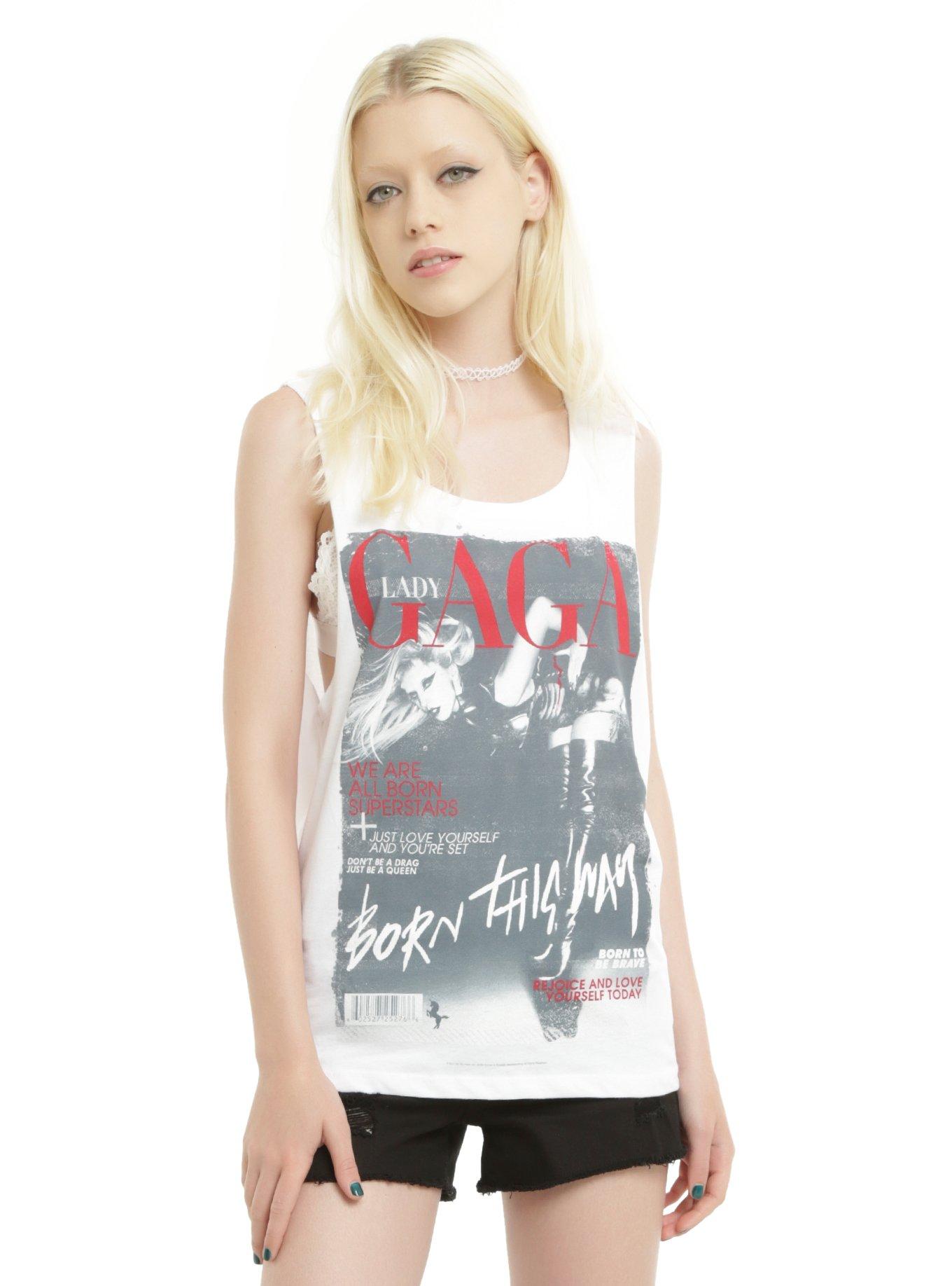 Lady Gaga Magazine Girls Muscle Top | Hot Topic