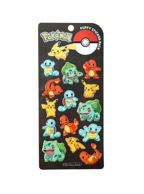 Pokemon Starters Puffy Sticker Pack | Hot Topic