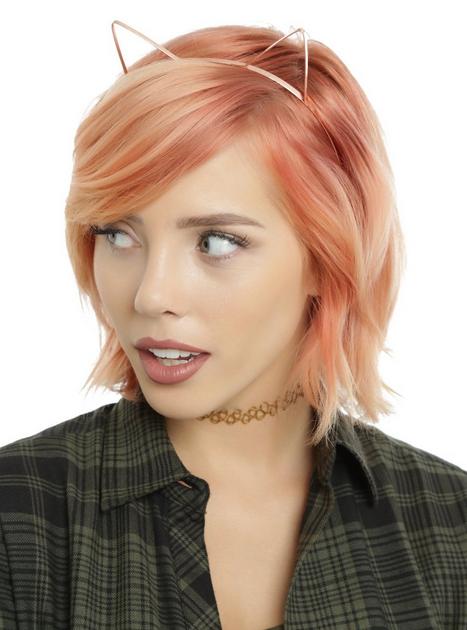Mixed Metal Cat Ear Headband Set | Hot Topic