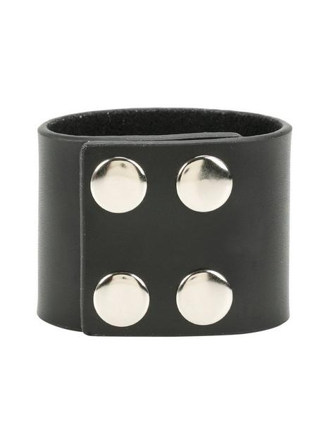 Black Faux Leather Cuff | Hot Topic