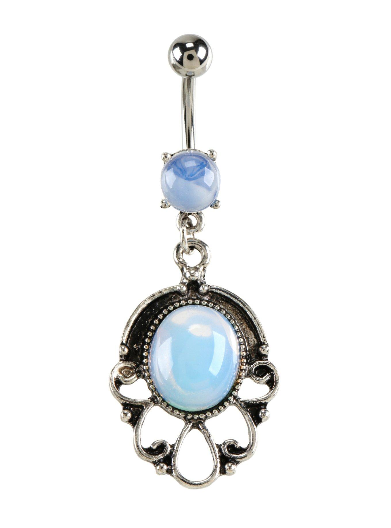 14G Opalescent Filigree Navel Barbell | Hot Topic