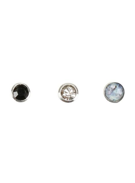 Steel Clear Black & Shell Labret 3 Pack | Hot Topic