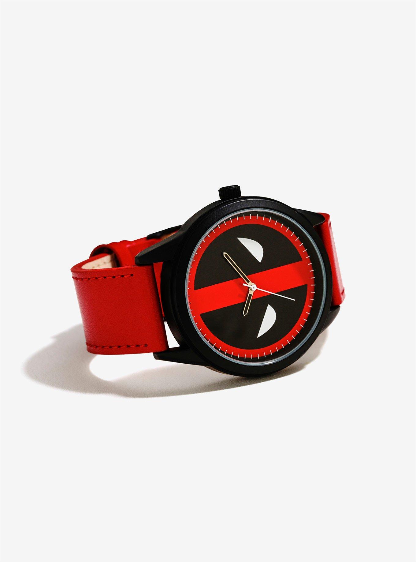 Marvel Deadpool Face Logo Watch | BoxLunch