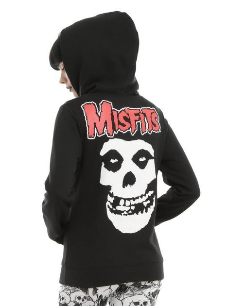 Misfits Red Plaid Cowl Neck Girls Hoodie | Hot Topic