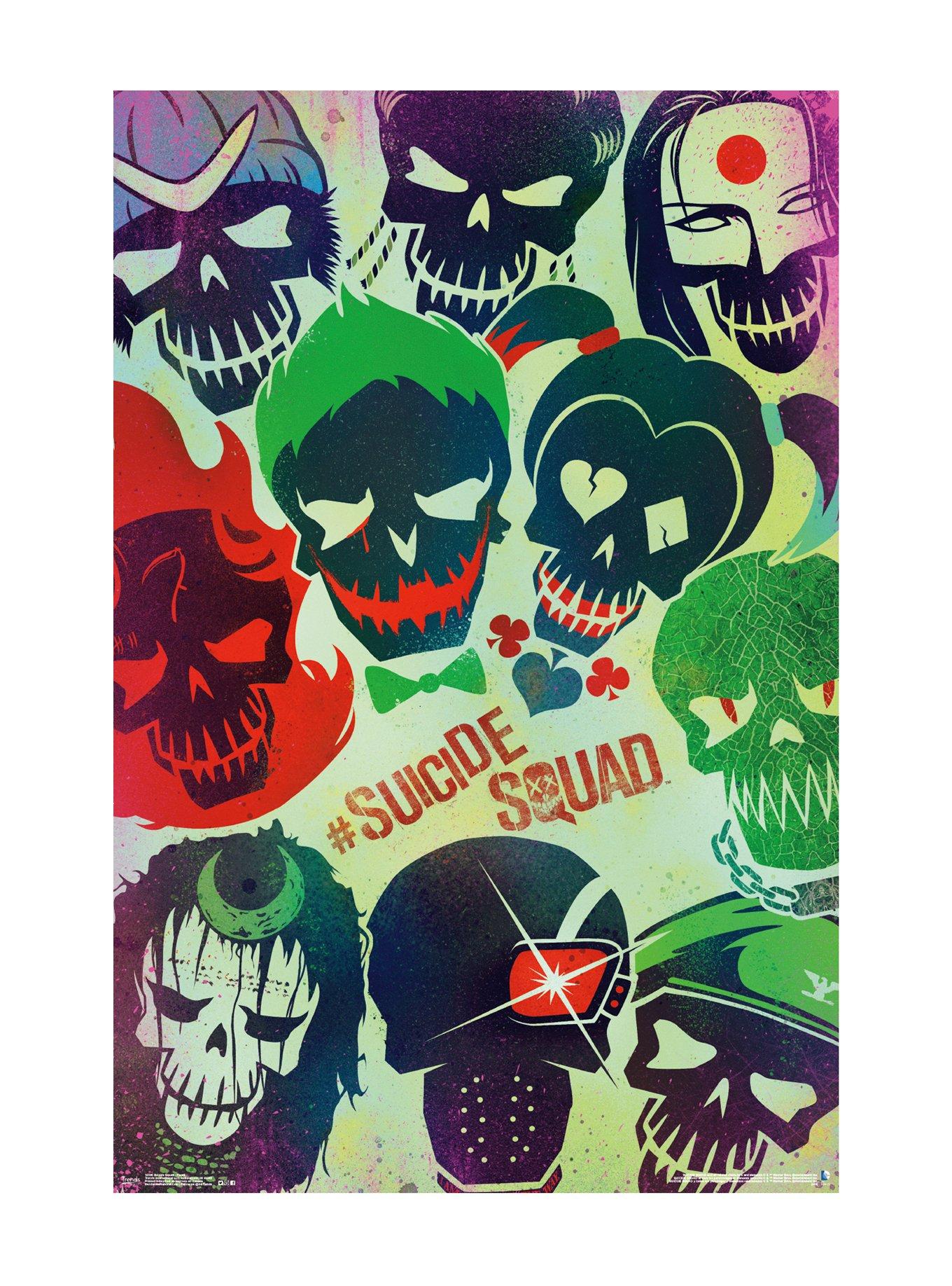 DC Comics Suicide Squad Faces Poster | Hot Topic