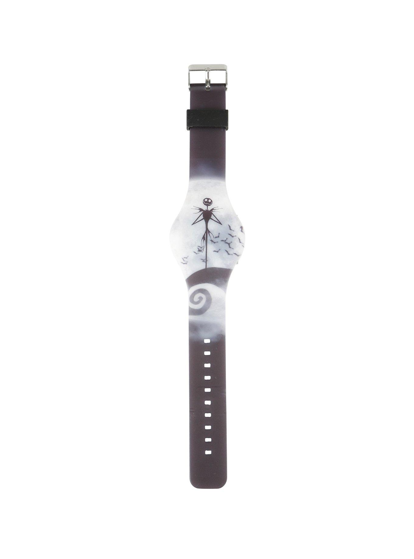 The Nightmare Before Christmas Jack Moon LED Rubber Watch | Hot Topic