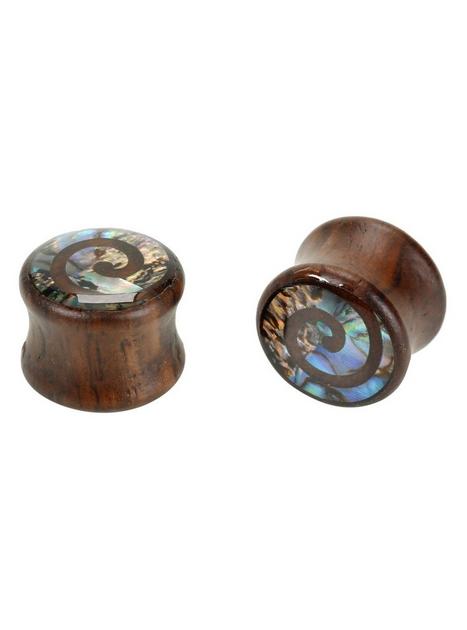 Wood Shell Swirl Plug 2 Pack | Hot Topic