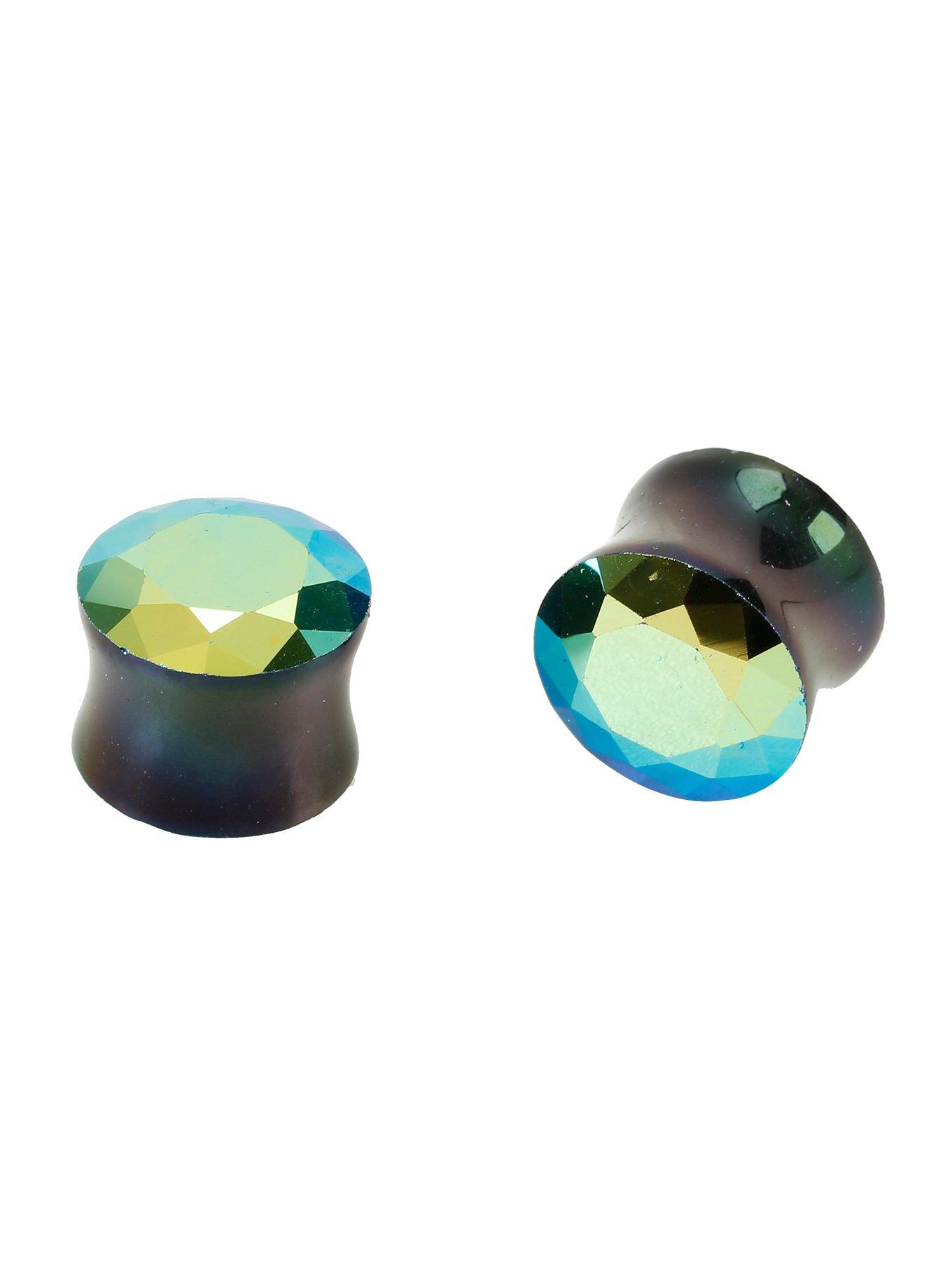 Acrylic Oil Slick Diamond Cut Plug 2 Pack | Hot Topic