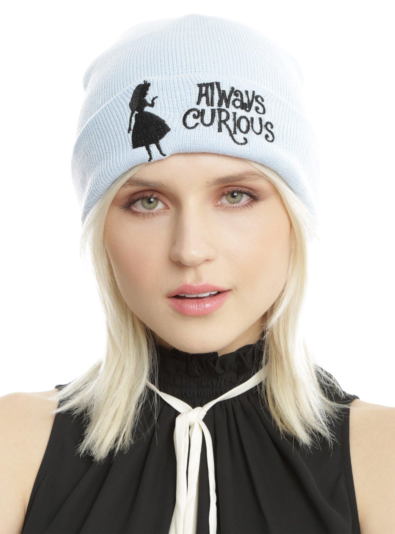 Disney Alice In Wonderland Always Curious Pastel Blue Beanie | Hot Topic