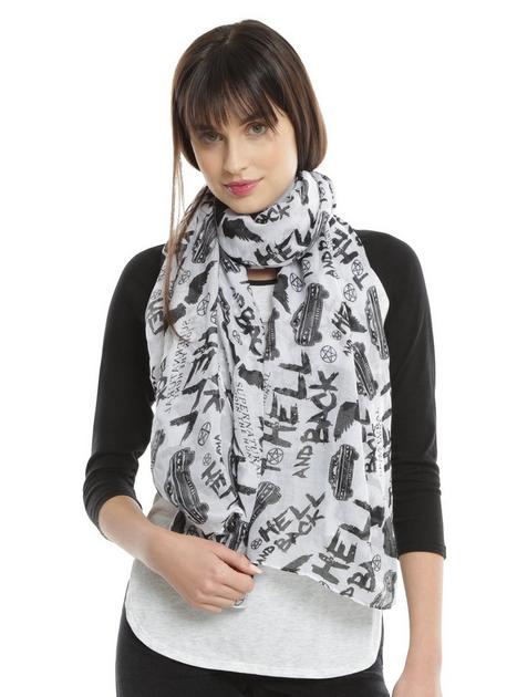Supernatural To Hell And Back Print Oblong Scarf | Hot Topic