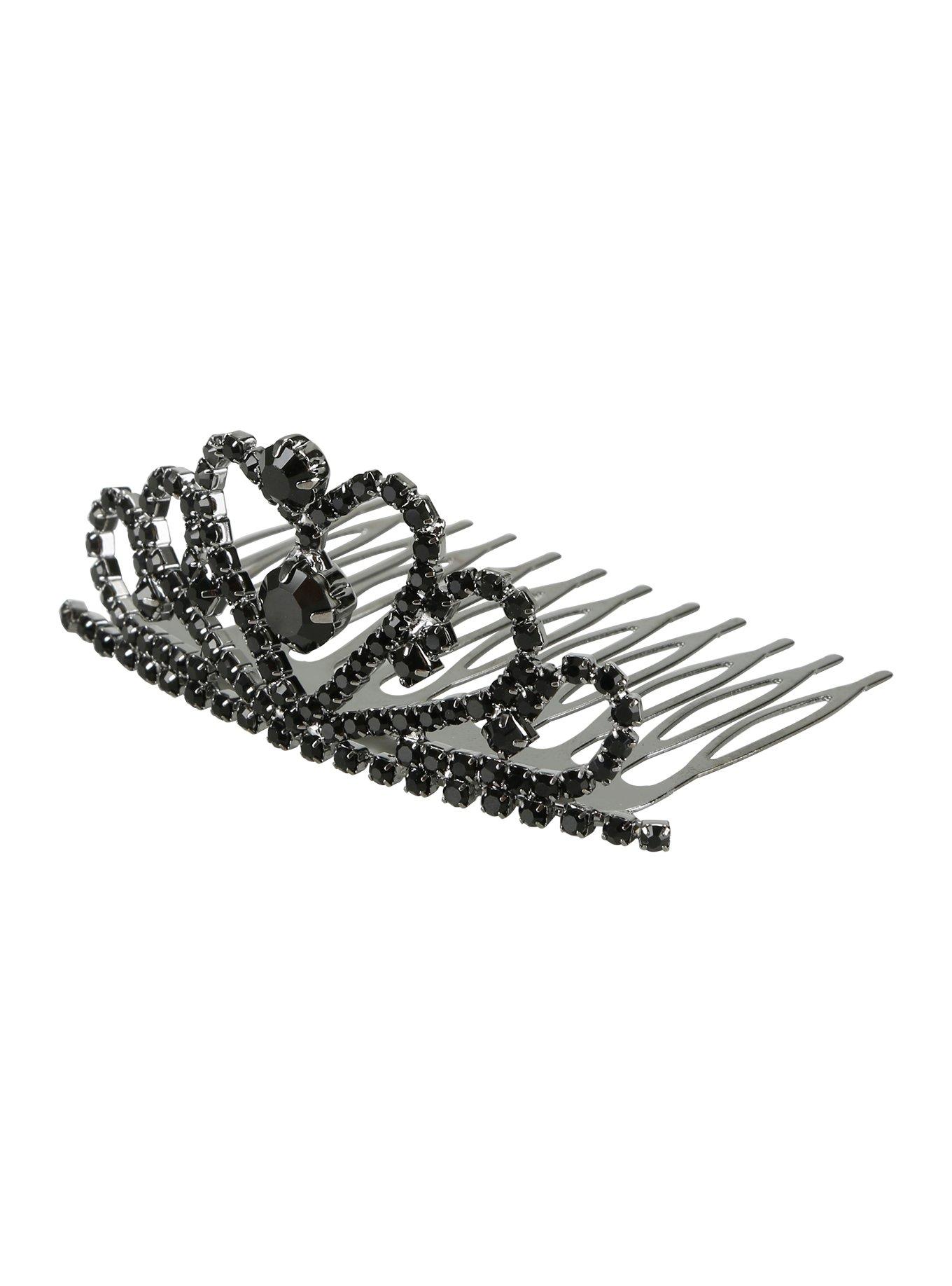 Blackheart Black Gem Comb Tiara | Hot Topic