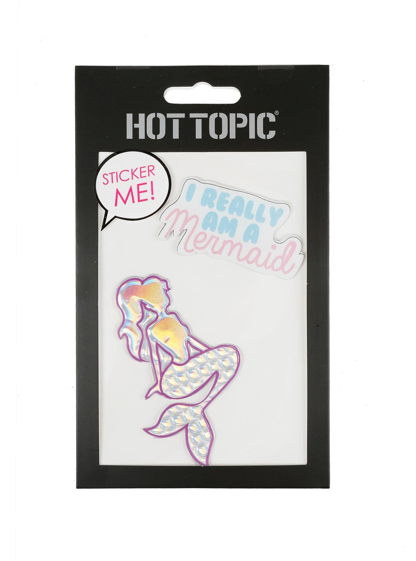 Mermaid Puffy Sticker 2 Pack | Hot Topic