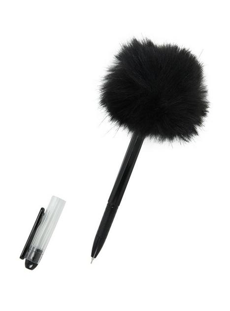 Black Puff Ball Pen | Hot Topic