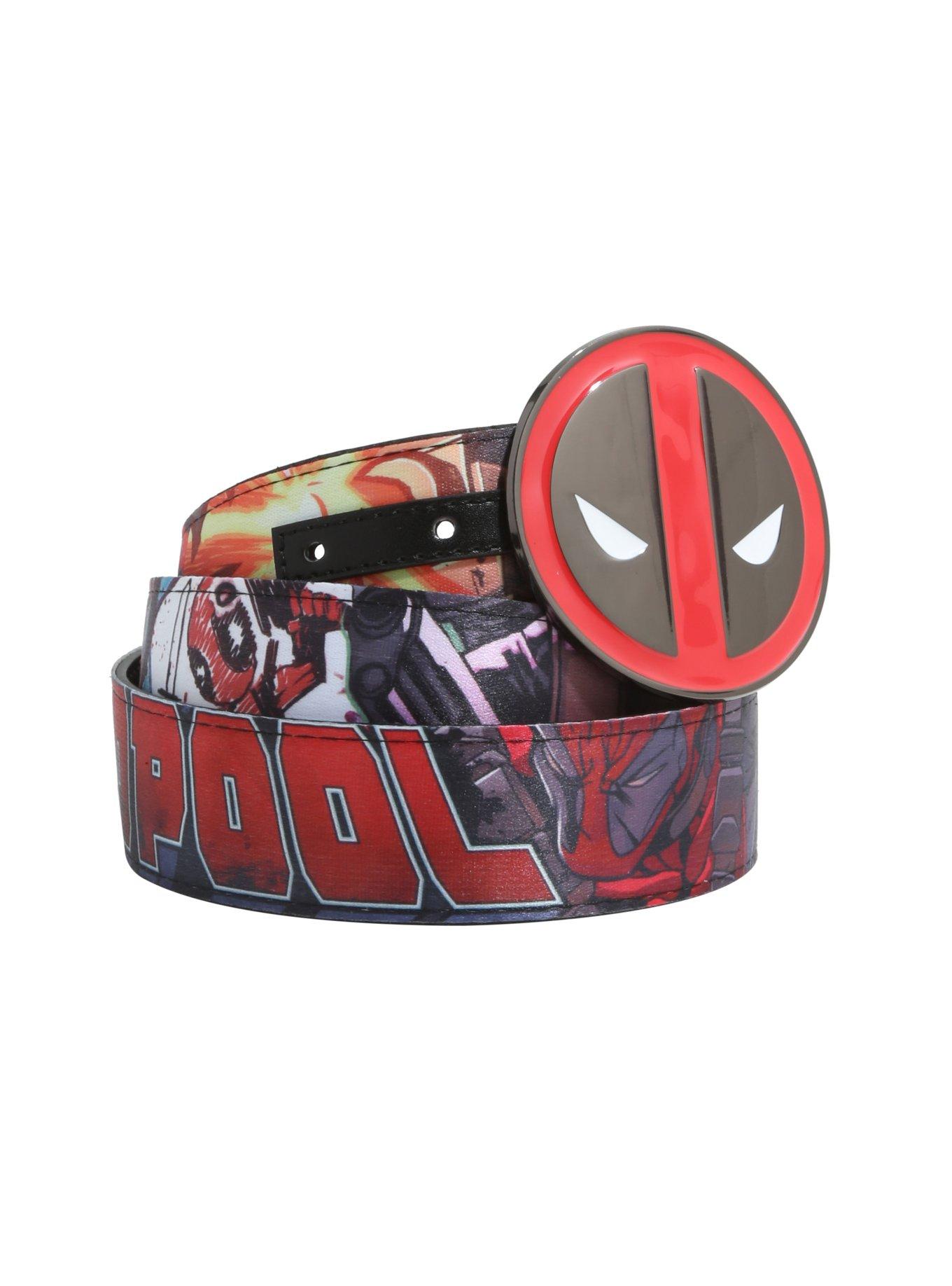 Marvel Deadpool Reversible Belt & Buckle Set | Hot Topic