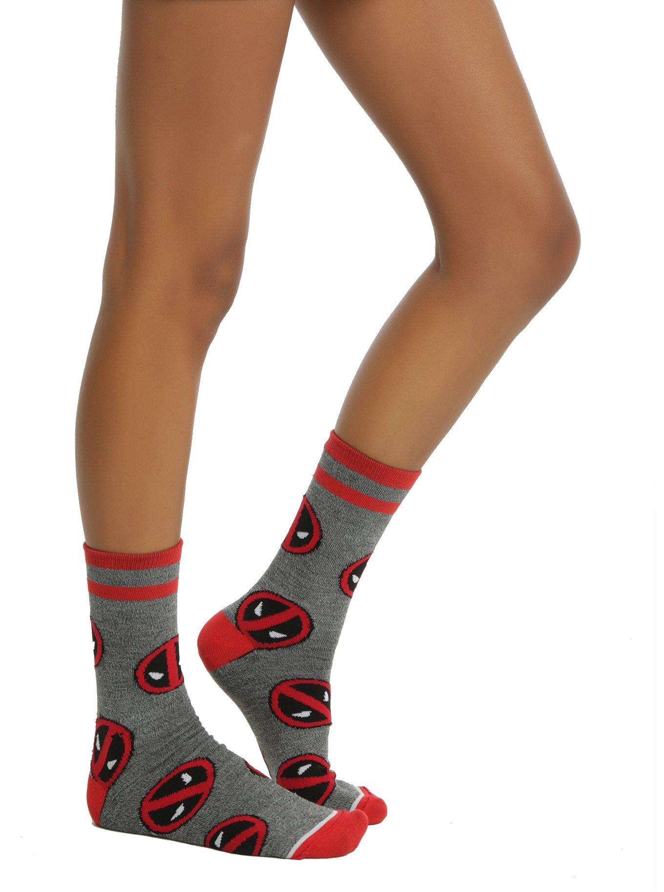Marvel Deadpool Reversible Crew Socks | Hot Topic