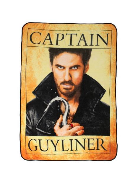 Once Upon A Time Hook Captain Guyliner Throw Blanket | Hot Topic