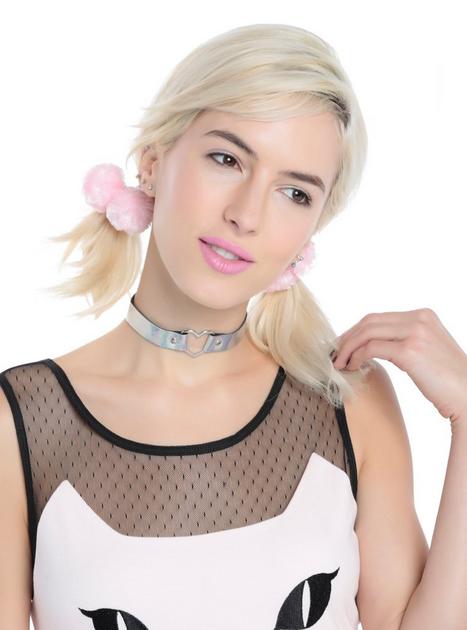 Light Pink Pom Pom Hair Tie Set | Hot Topic