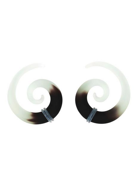 Black Frosted Glass Spiral Pincher 2 Pack | Hot Topic