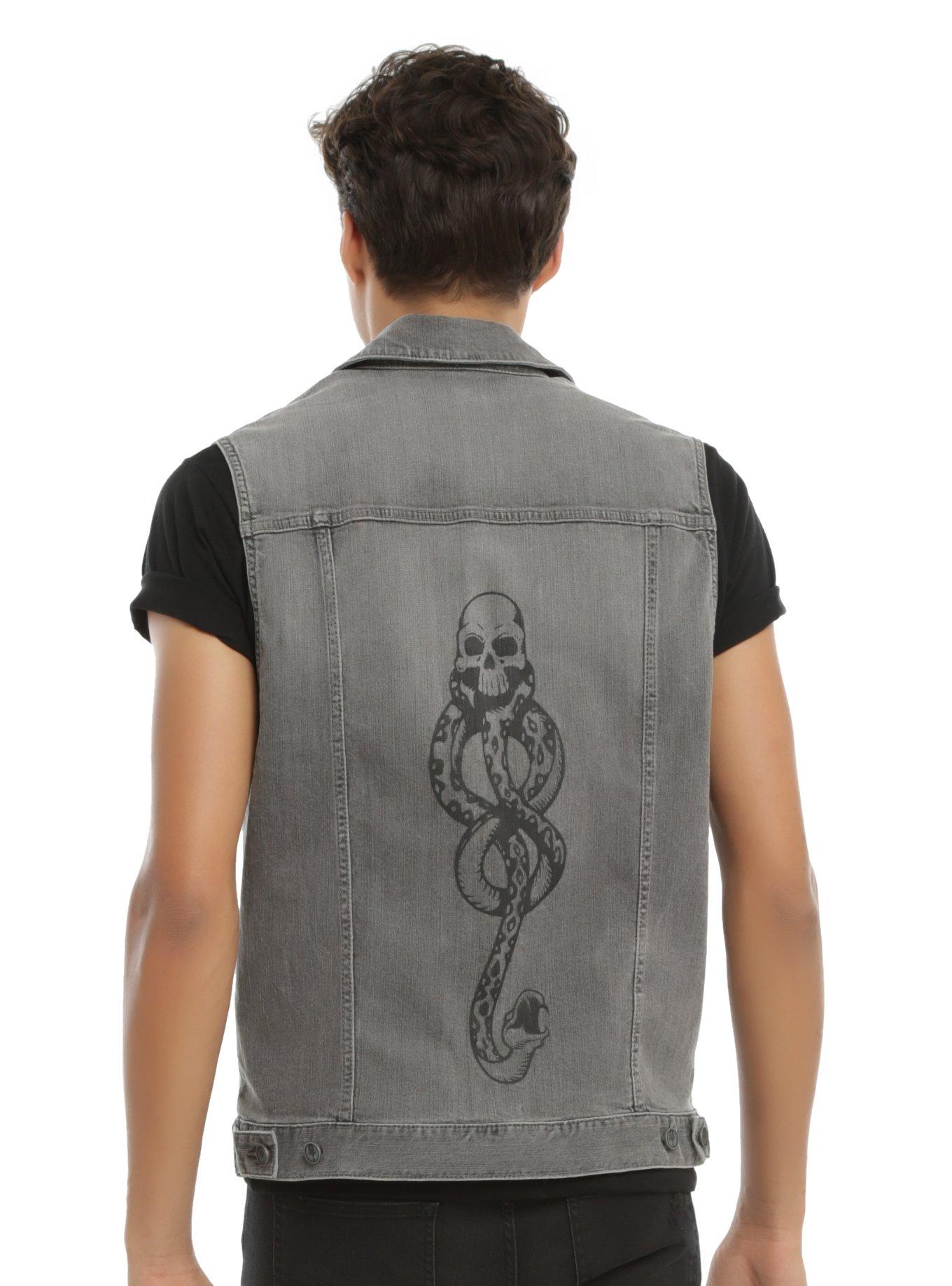 Harry Potter Death Eater Guys Hooded Denim Vest | Hot Topic