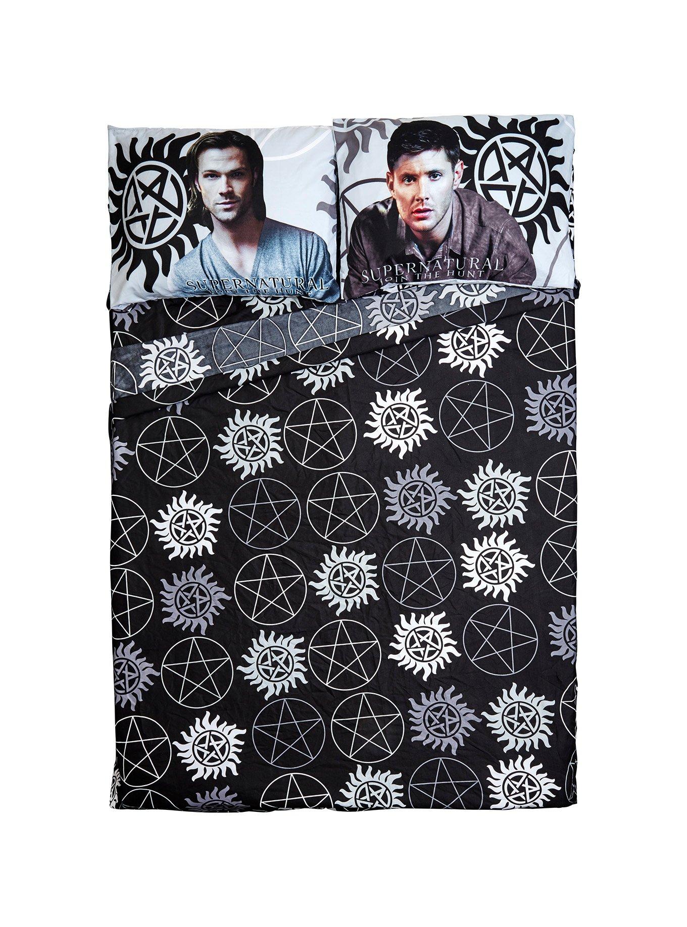 Supernatural Icons Microfiber Full Sheet Set | Hot Topic
