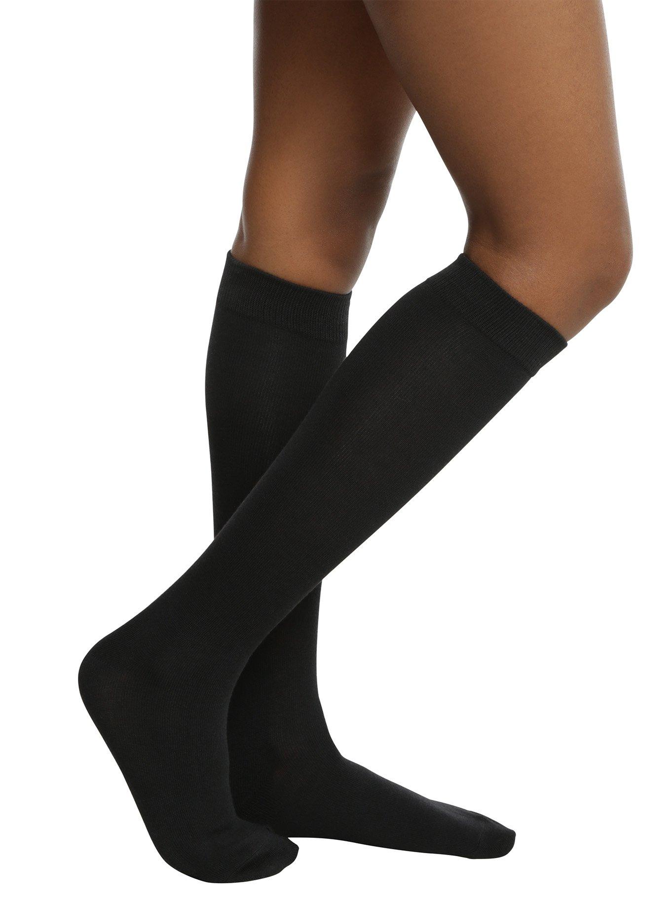 Blackheart Black Knee Socks | Hot Topic