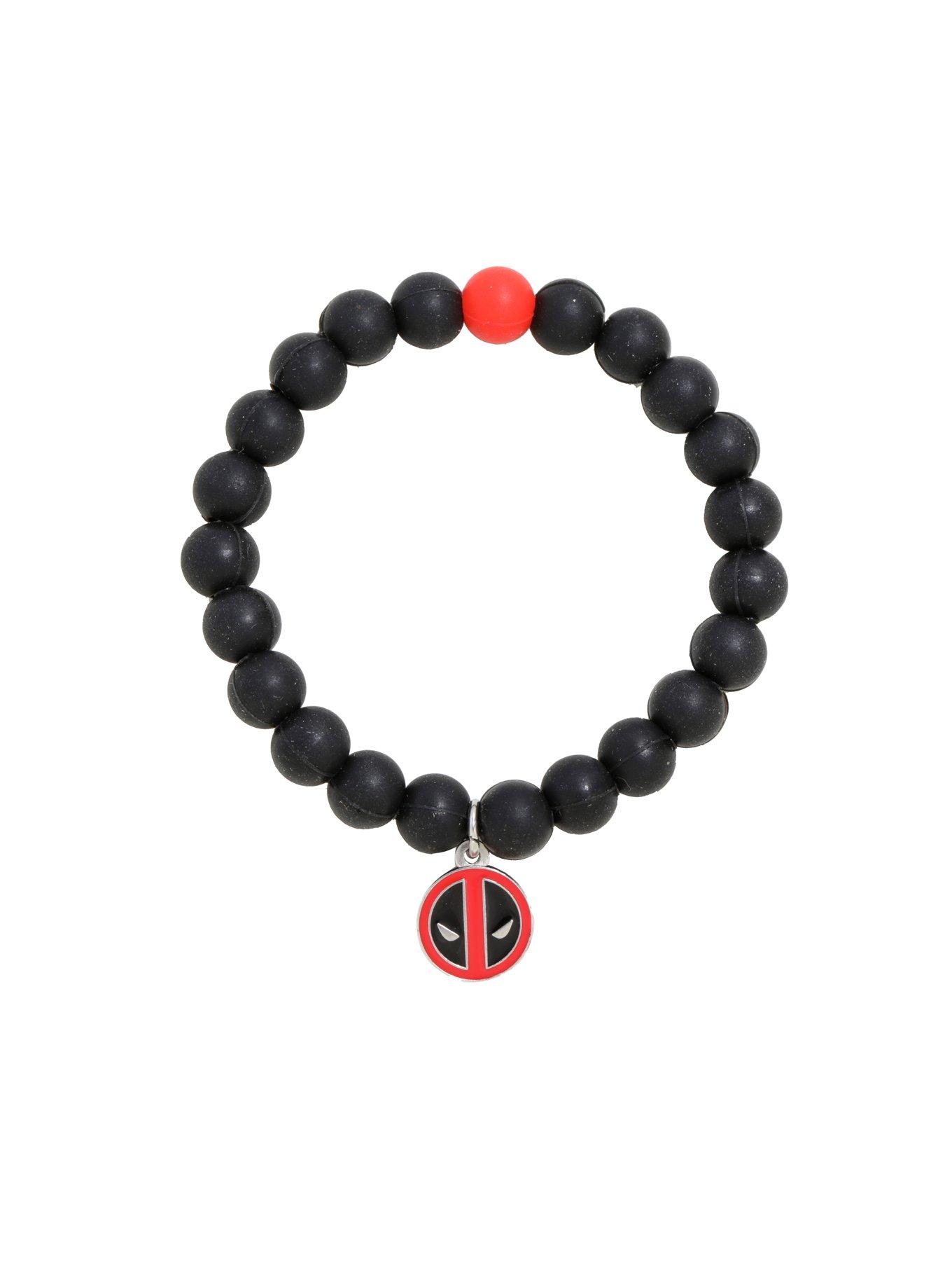 Marvel Deadpool Beaded Stretch Bracelet | Hot Topic