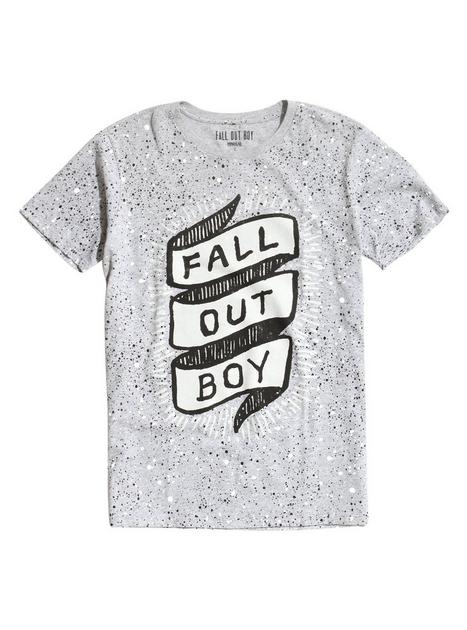 Fall Out Boy Banner Logo Splatter T-Shirt | Hot Topic