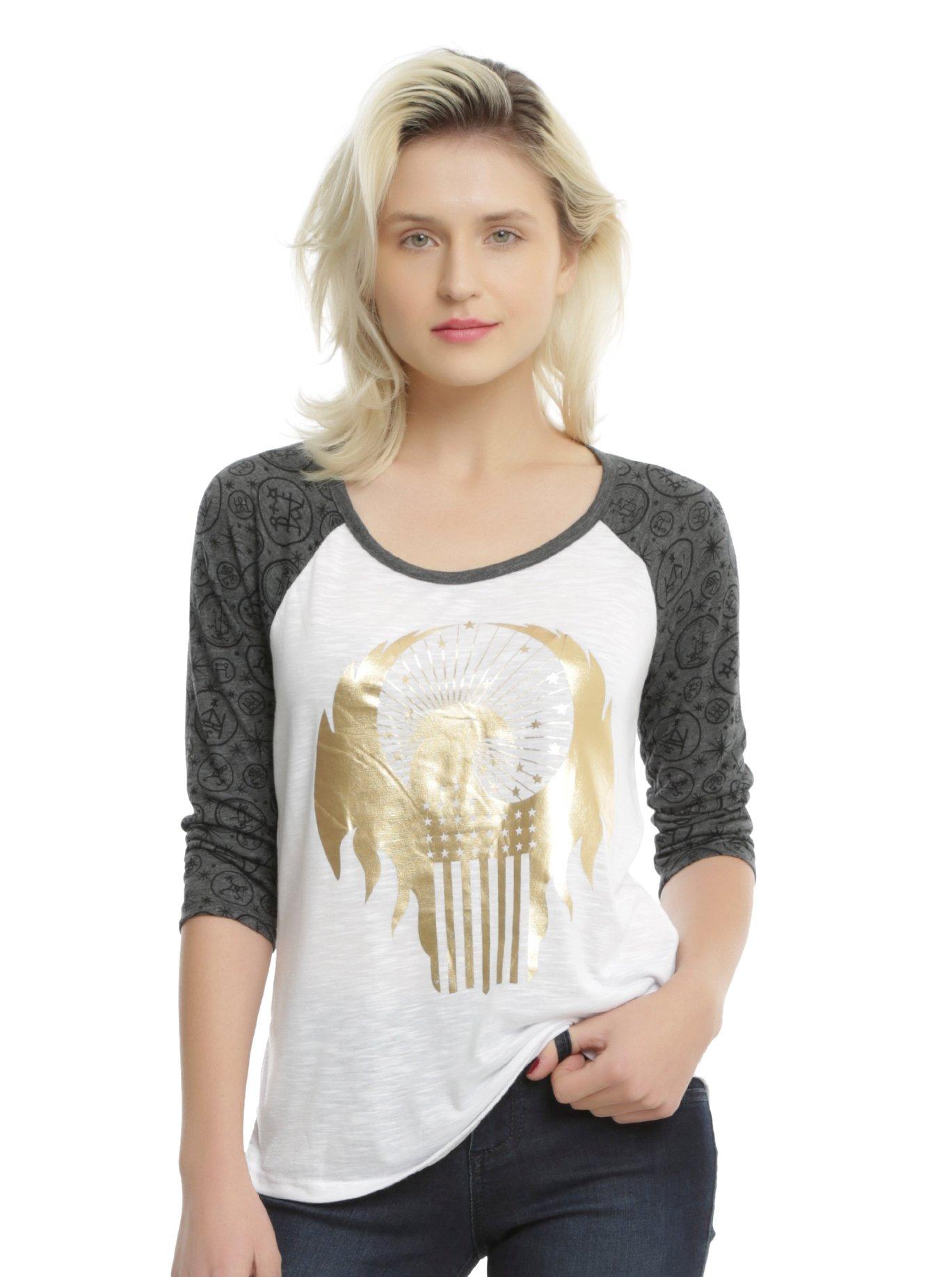 Fantastic Beasts And Where To Find Them Gold Foil MACUSA Girls Raglan ...