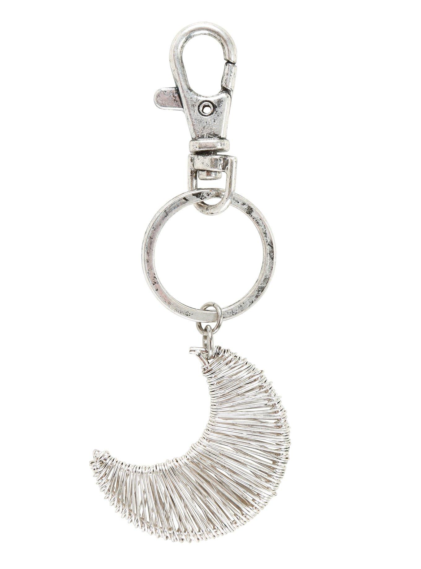 Silver Moon Key Chain | Hot Topic