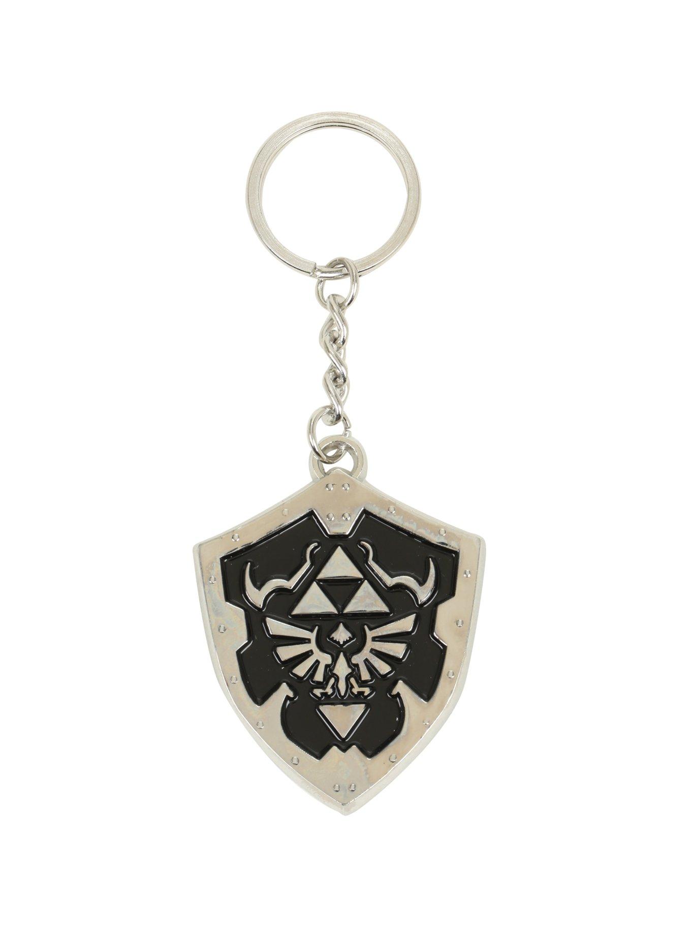 The Legend Of Zelda Metal Shield Logo Key Chain | Hot Topic