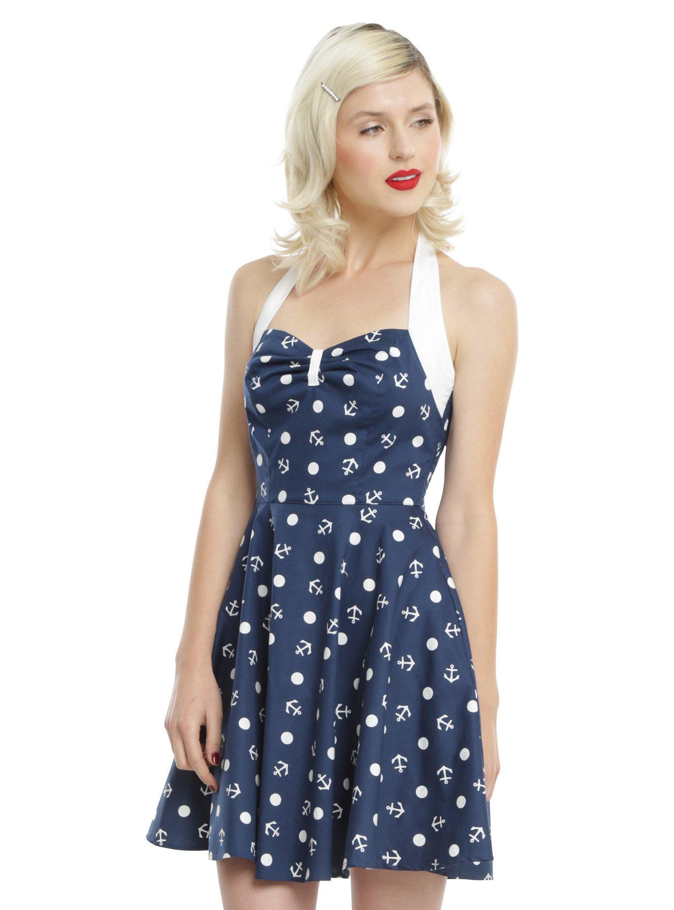 Hell Bunny Valencia Anchor Mini Dress | Hot Topic