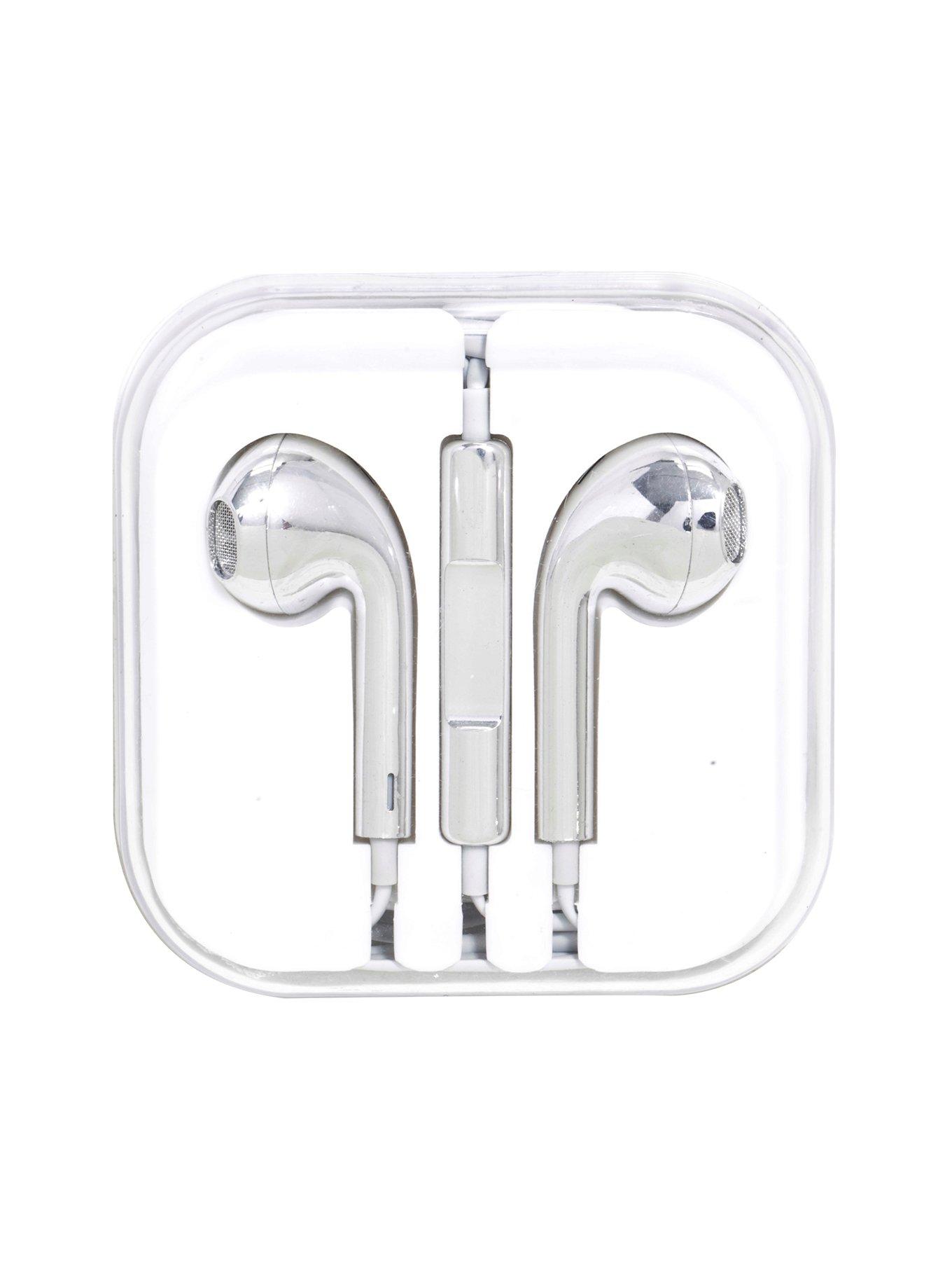 MiCase Metallic Silver Earbuds | Hot Topic