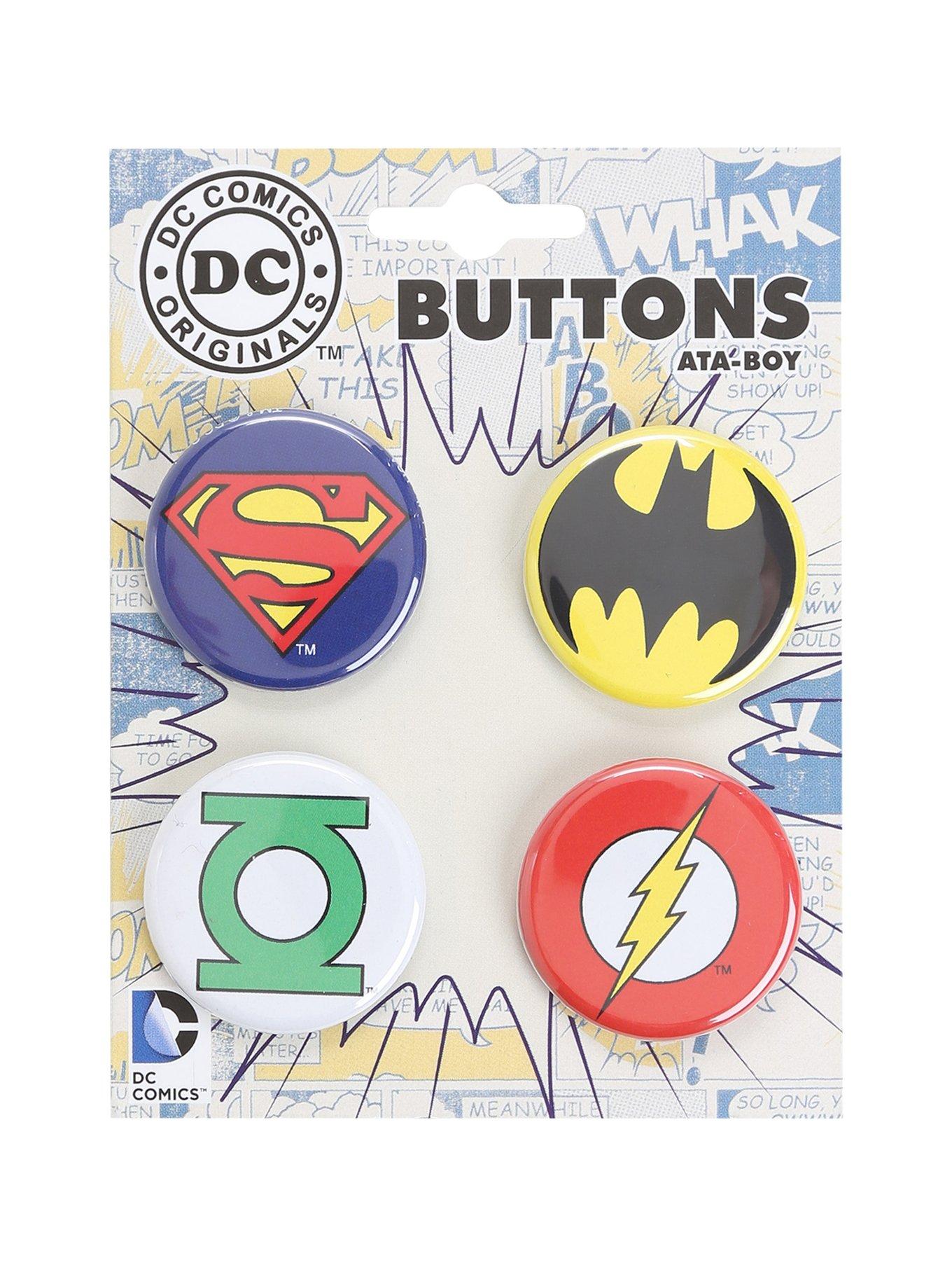 DC Comics Heroes Logos Pin Set | Hot Topic
