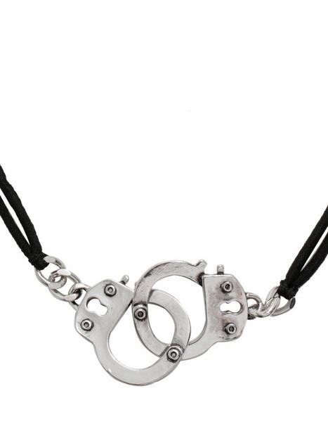 Blackheart Handcuff Cord Choker | Hot Topic