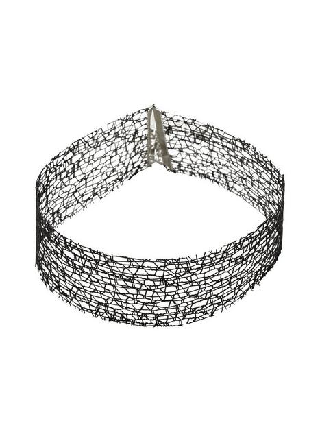 Blackheart Mesh Wide Choker | Hot Topic